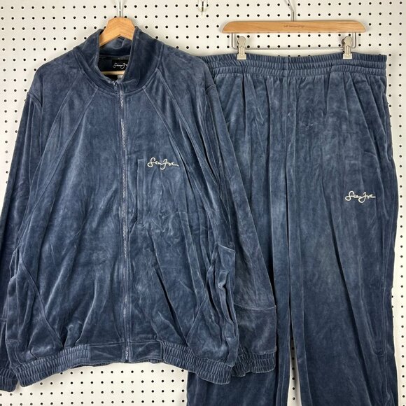 Sean John | Other | Sean John Tracksuit Mens Xxl Light Blue Velour ...
